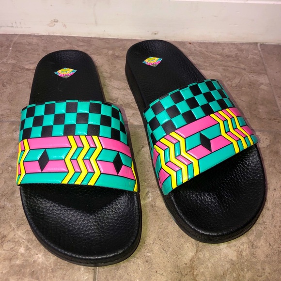 Arizona Iced Tea | Shoes | Arizona Iced Tea Rare Aztec Slides Size 9 ...